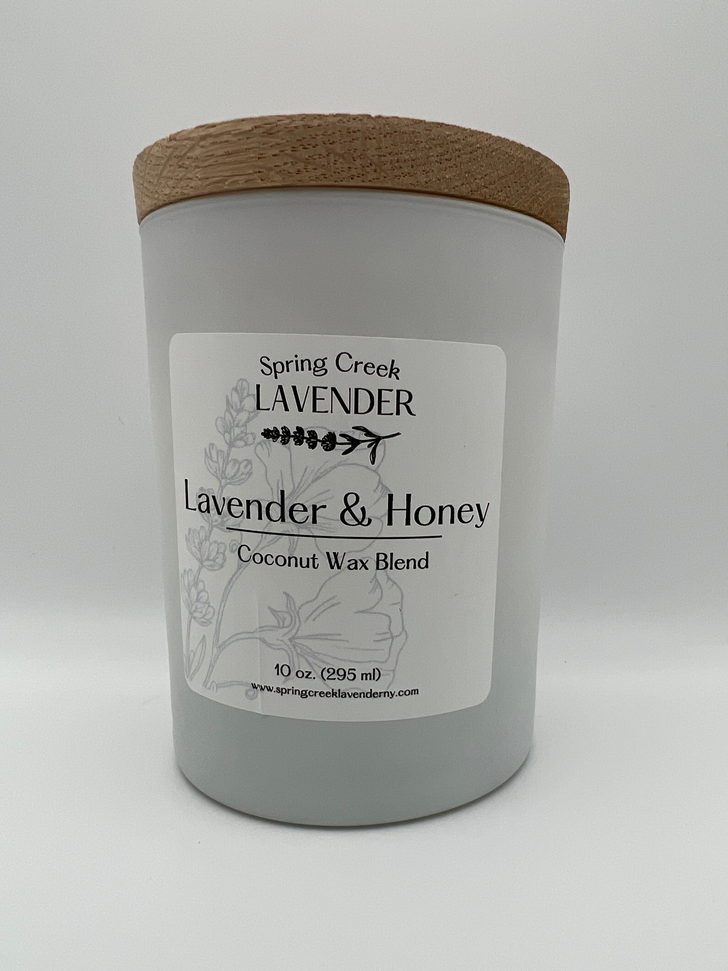 Hand-Poured Farm Candle- Large Glass Candle – Spring Creek Lavender